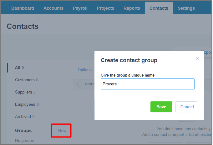 [Stage 2.0] Procore + Xero: Sending Vendors/Contacts to Procore